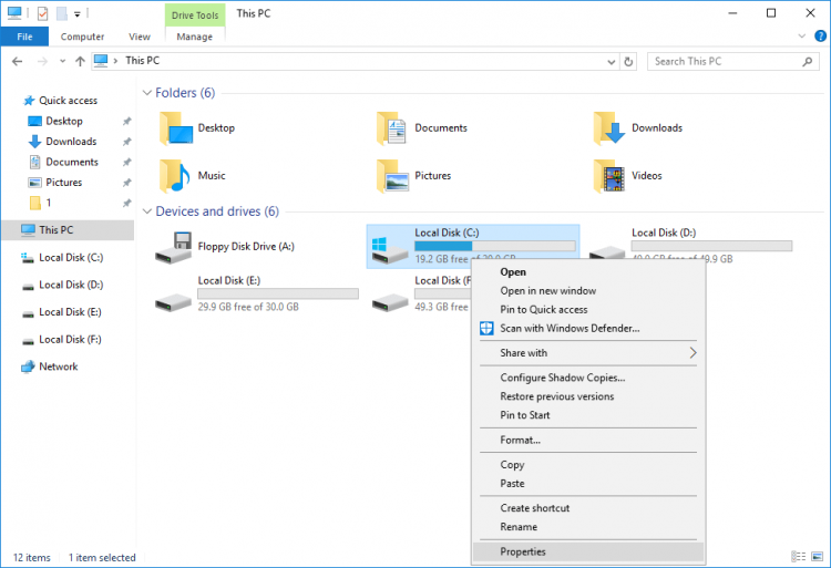 Clean up disk on Windows Server 2016 with Disk Cleanup/cleanmgr.