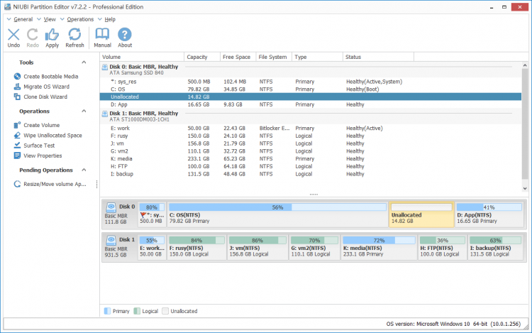 Resize Windows 10 partition without data loss - detailed steps